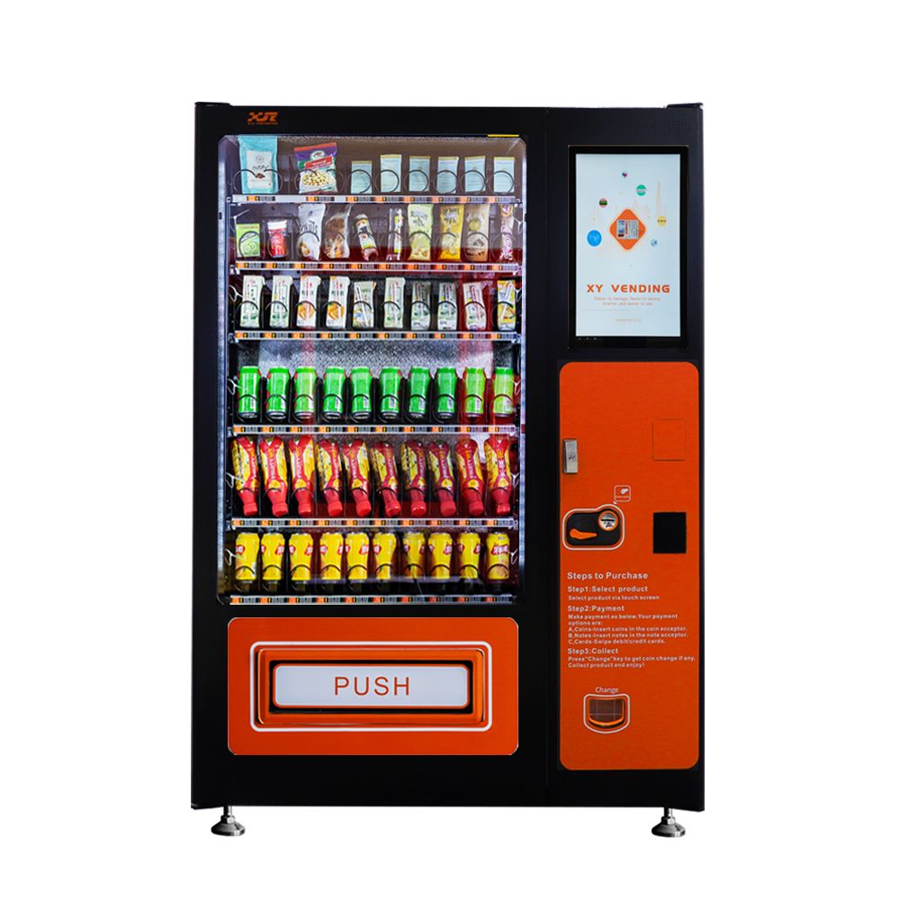 Snack and drink vending machine with 21.5-inch touch screen can be use ...