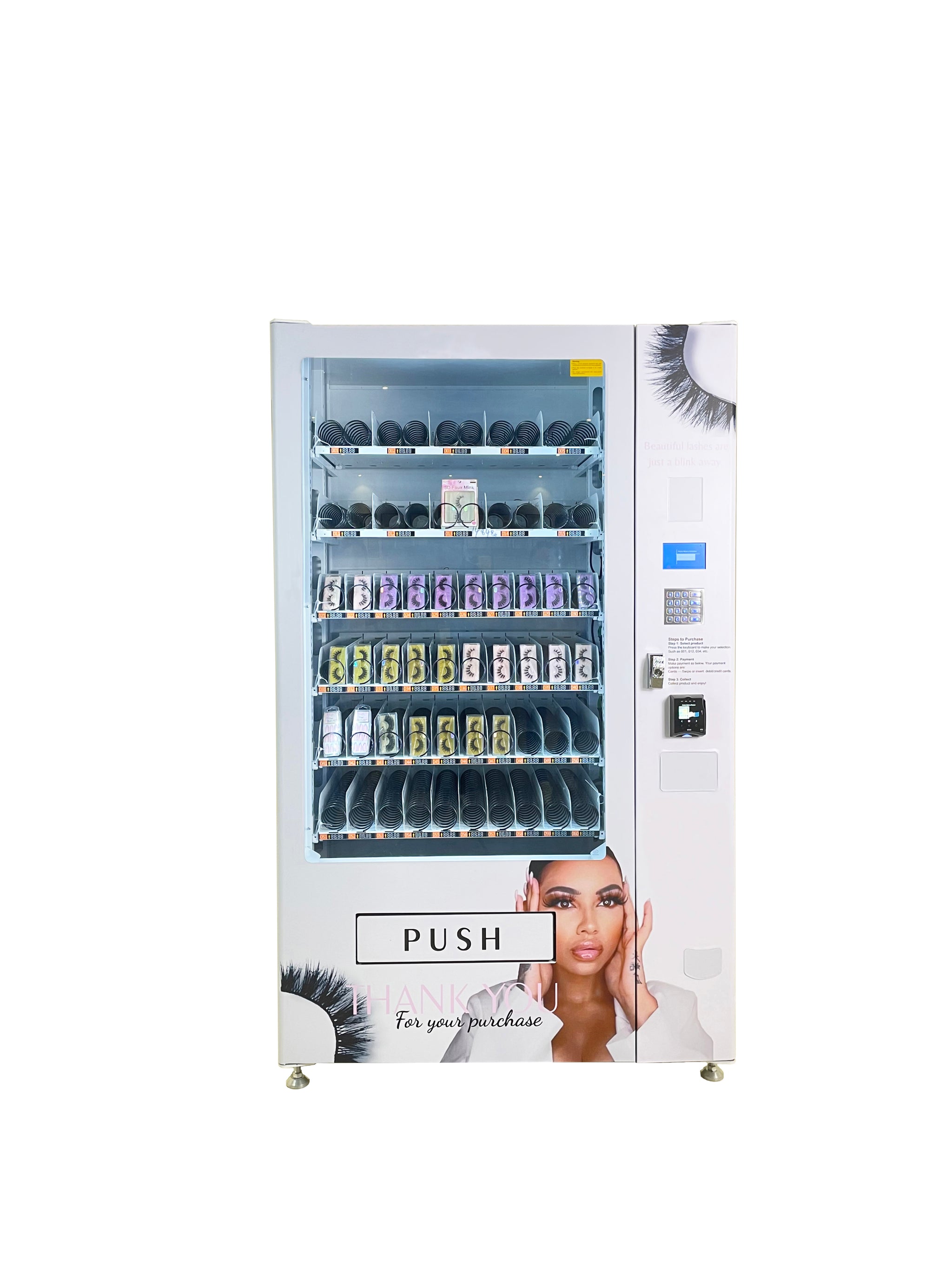 Makeup vending machine for sale cosmetics and eyelashes — XY Vending Mall
